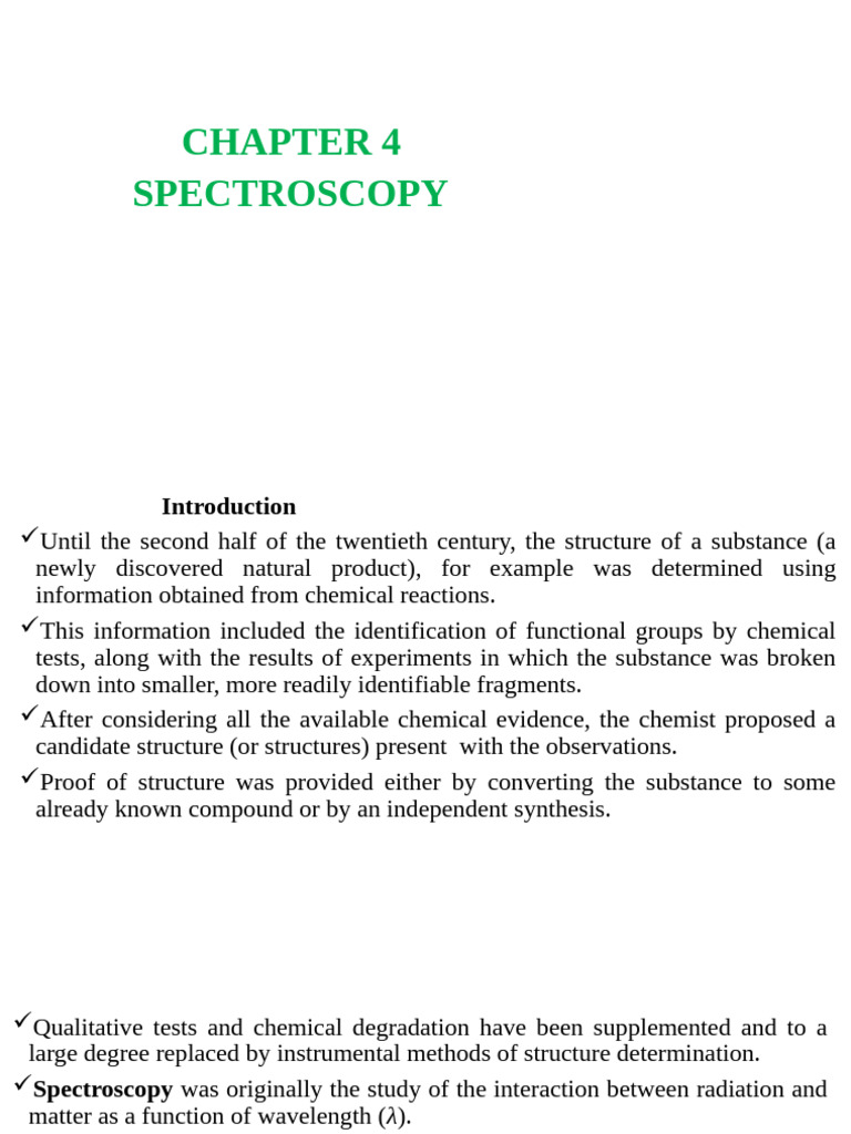 Chapter 4 Spectroscopy | PDF
