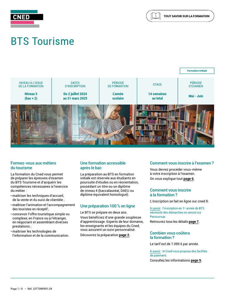 Cned Bts Tourisme Doc Fi24 | PDF