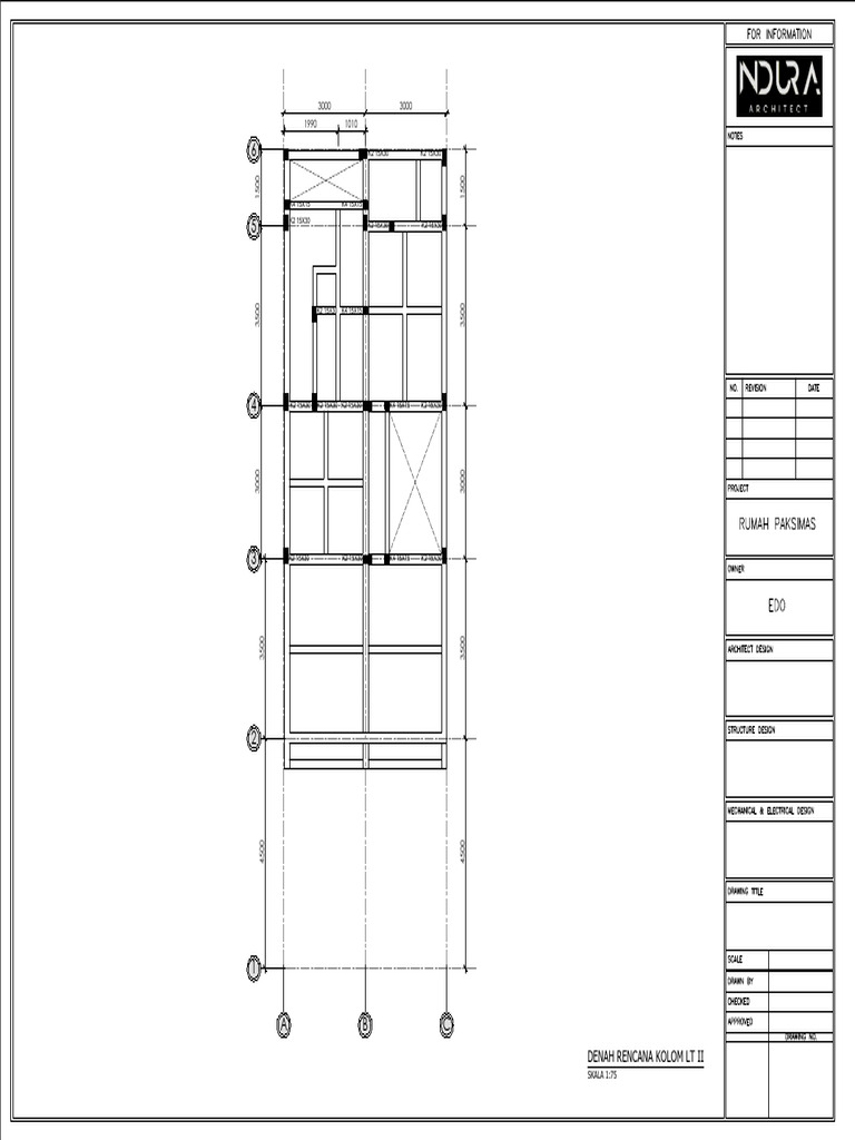 K2 15X30 K2 15X30: Denah Rencana Kolom LT Ii | PDF
