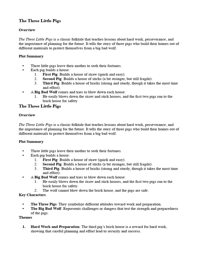 the three little pigs short | PDF