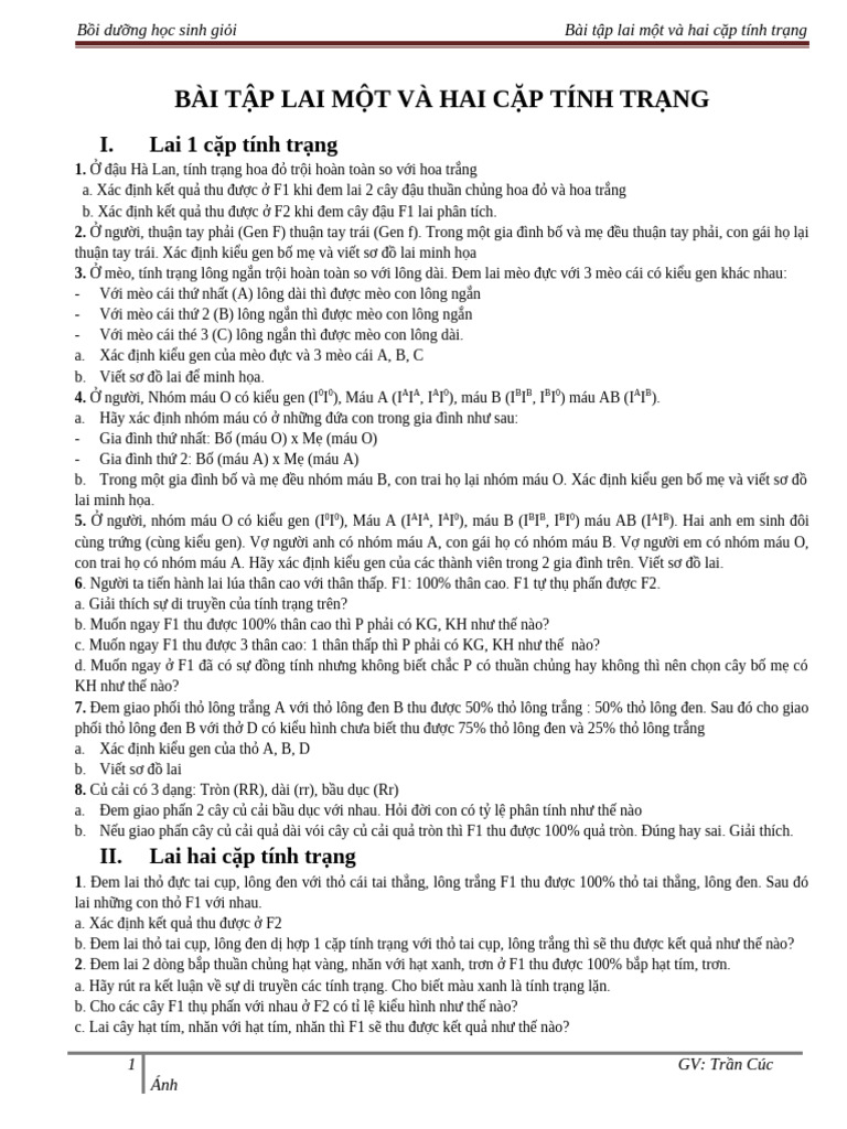 bai tap chuong 1 | PDF