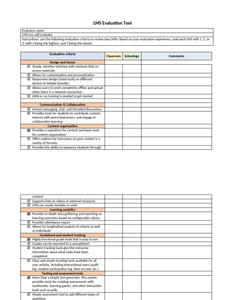 Evaluation Criteria | PDF