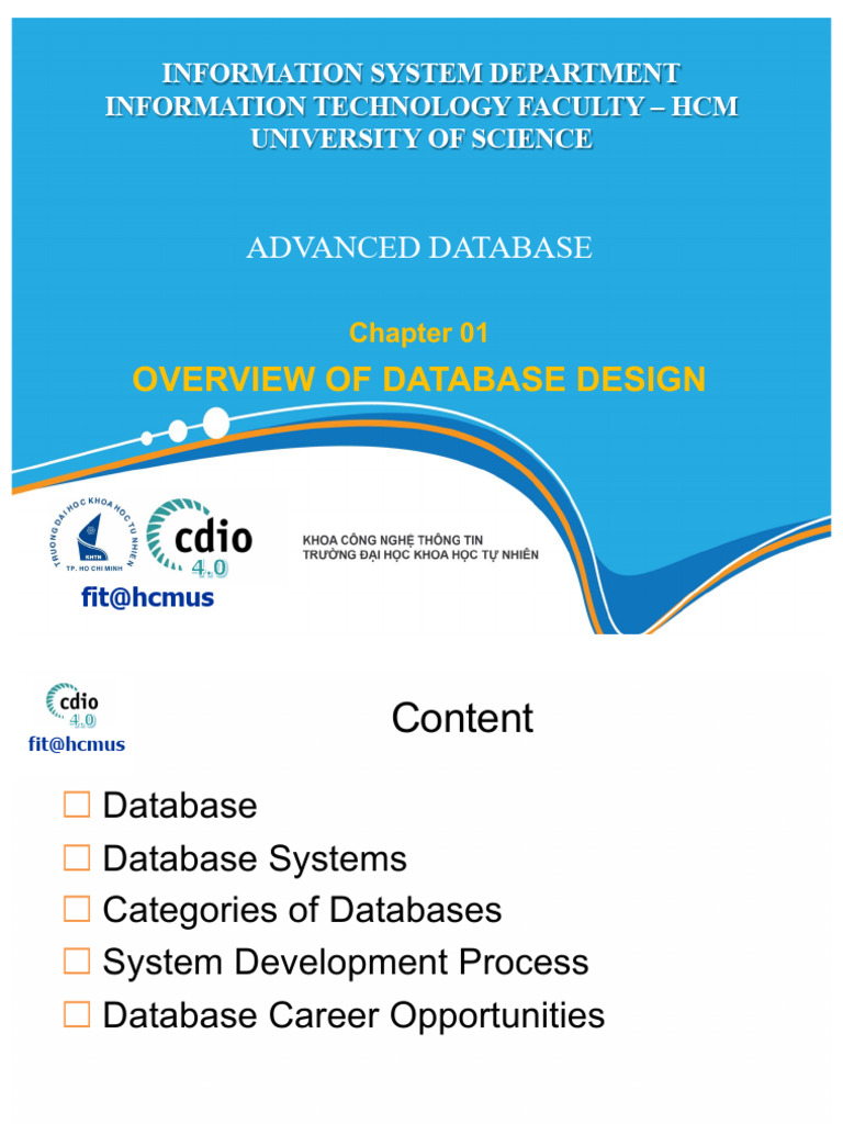 ADB Chap01 Introduction To DB Design I.2324 | PDF | Databases | Information Retrieval