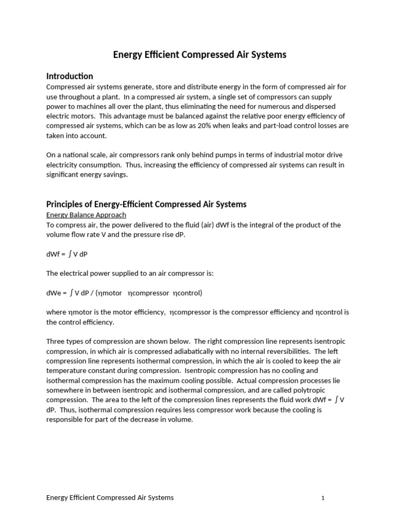 Compressed Air Systems | PDF | Thermodynamics | Mechanical Engineering