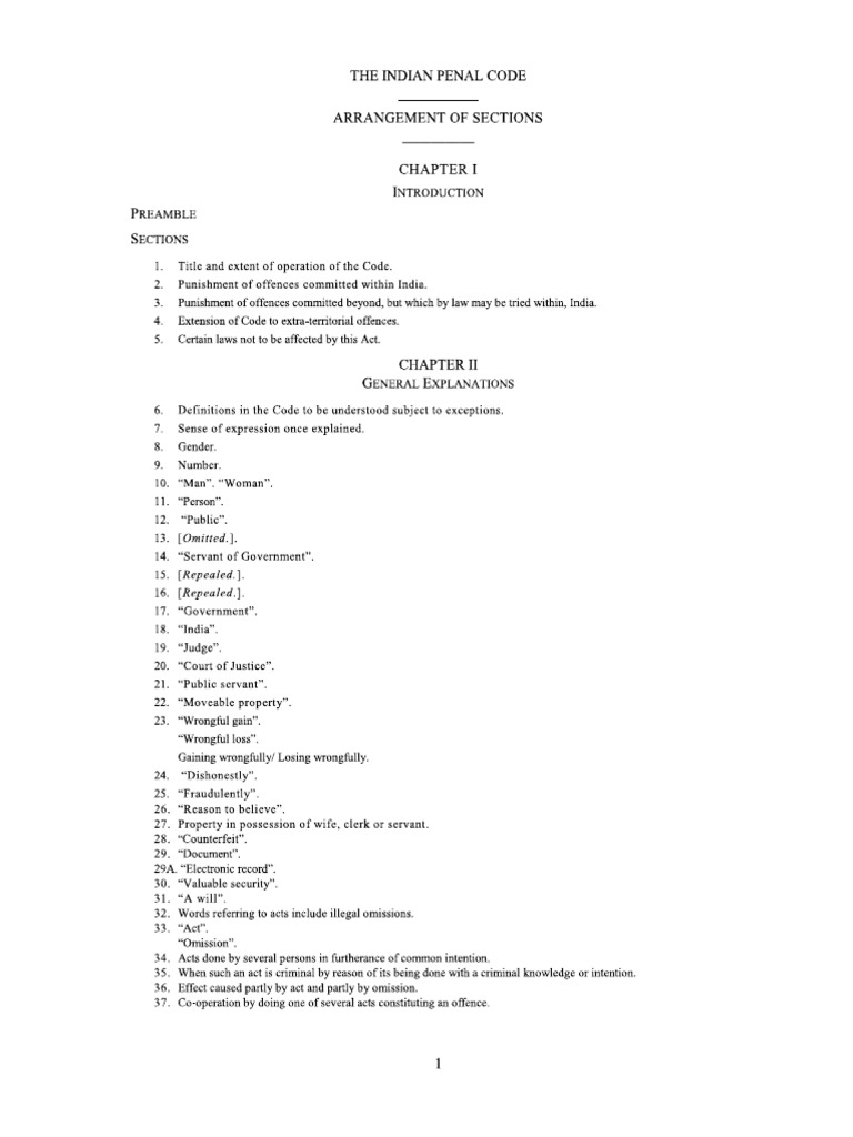Indian Penal Code, 1860 | PDF