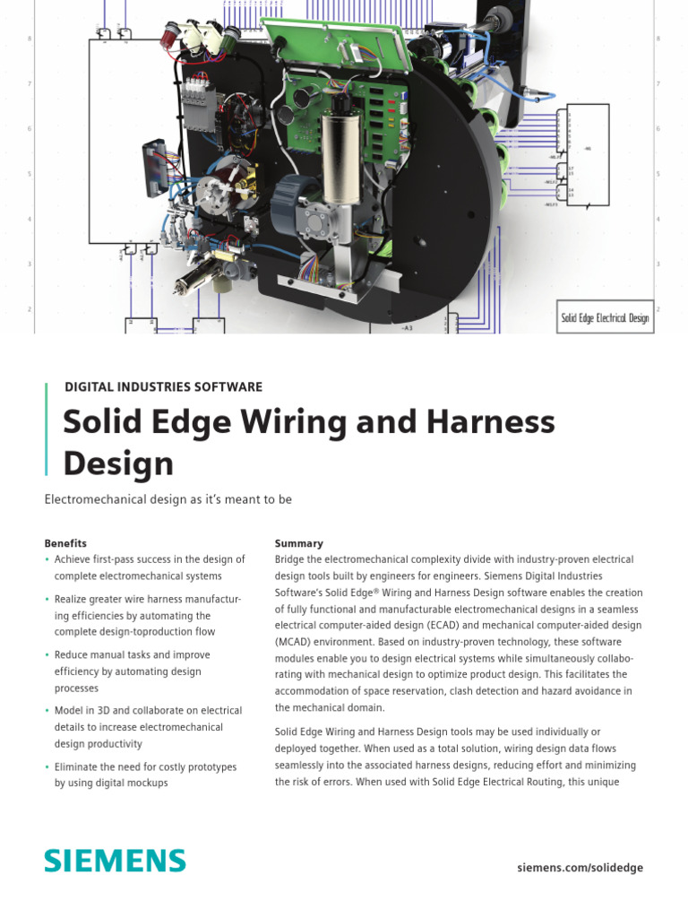 Siemens SW Solid Edge Wiring and Harness Design FS 70203 D16 | PDF
