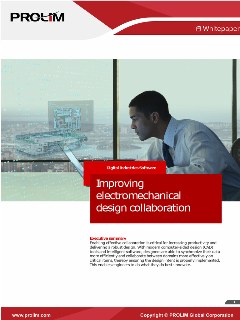 PROLIM PLM Improving Electromechanical Design Collaboration WP | PDF