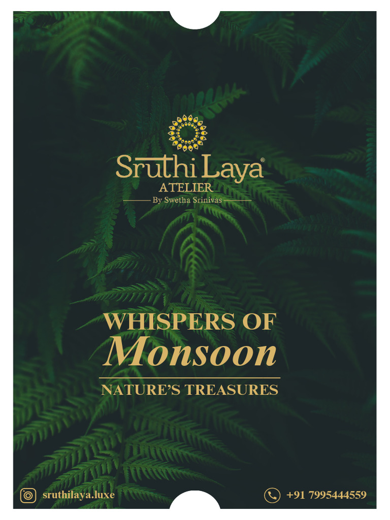 Sruthi Laya - Whispers of Monsoon Collection Look Book | PDF