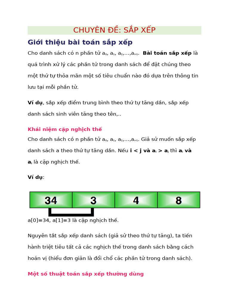 Ly Thuyet Sapxep | PDF