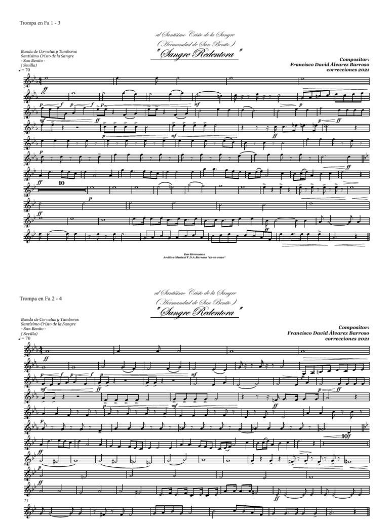 Sangre Redentora Ver SAngre Trompa 1&2 | PDF