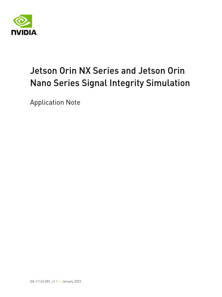 Jetson Orin NX Orin Nano Signal Integrity Simulation AN DA-11143-001 v1 ...