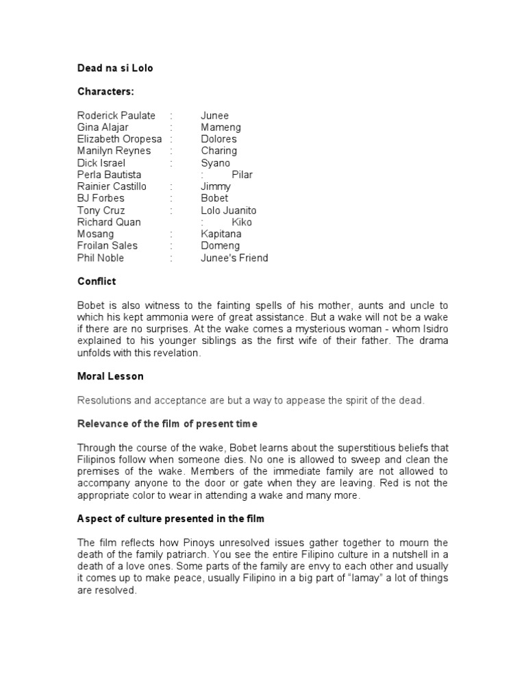 Dead Na Si Lolo | PDF