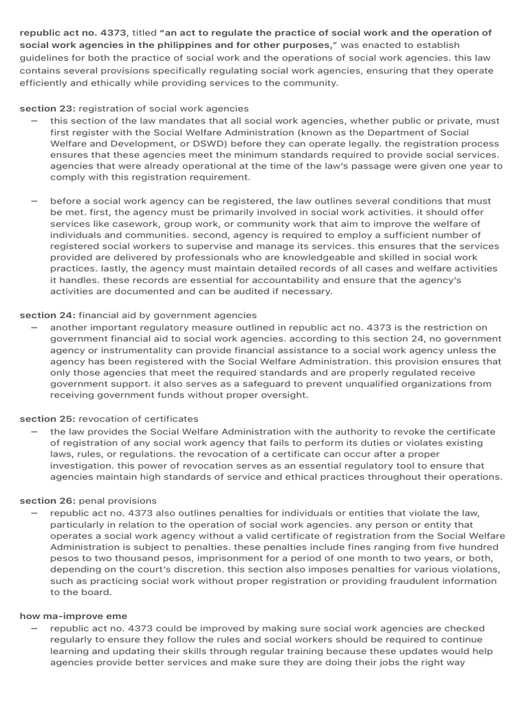 Republic Act No. 4373 | PDF