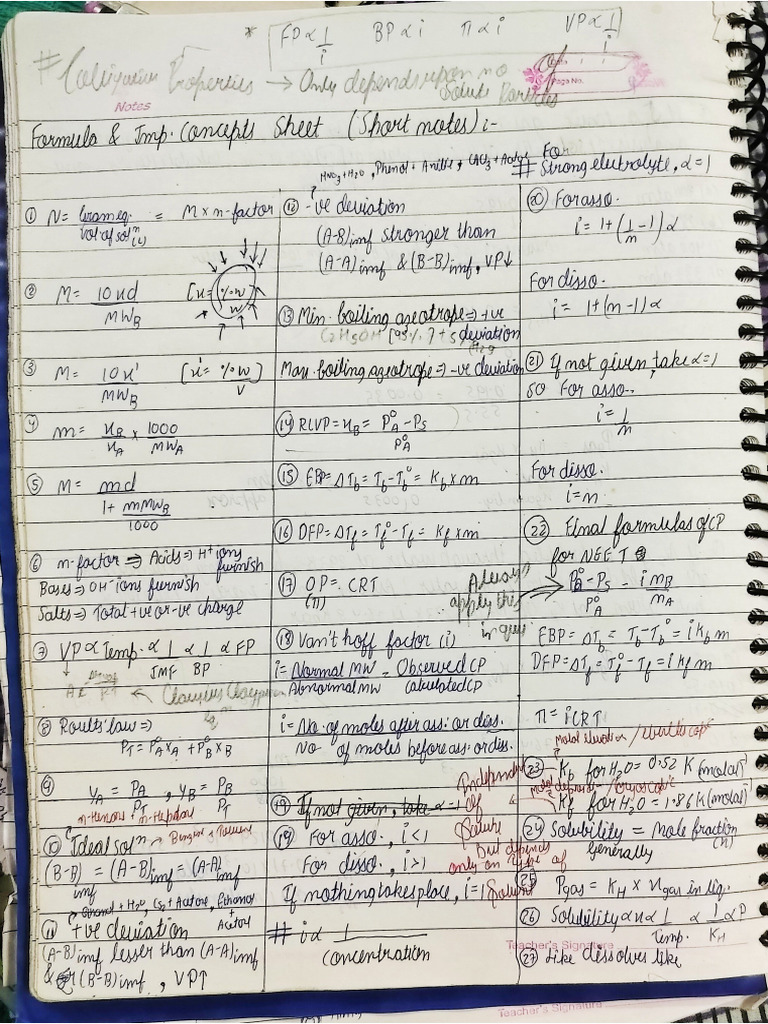 Solutions Short Notes - 092f9445 98ed 40c3 9e3b 5a4c341e0c88 | PDF