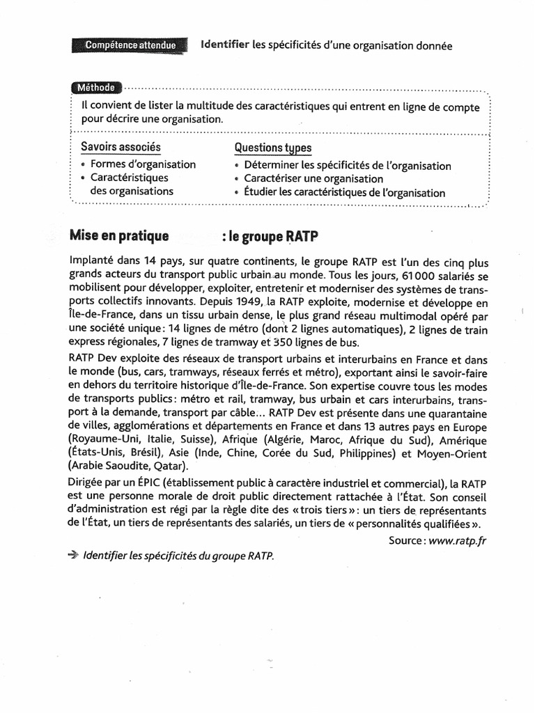 Appli 2 - Le Cas RATP | PDF