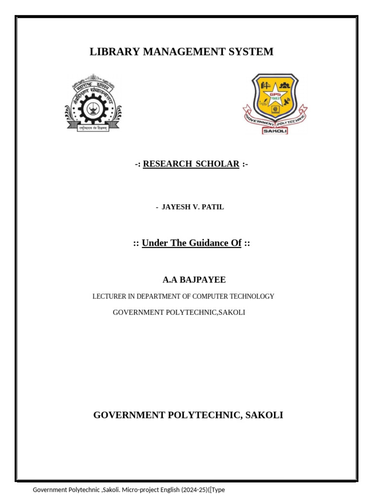 Dms Micro Project FINAL | PDF