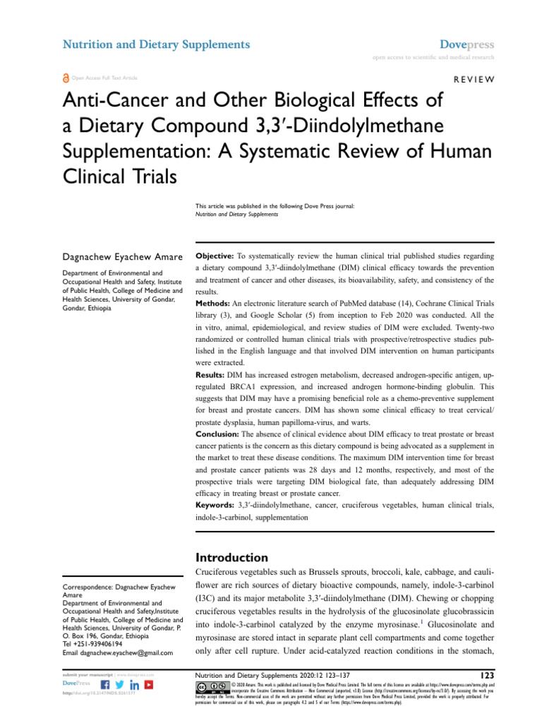 Nds 261577 Anti Cancer and Other Biological Effects of A Dietary Compou ...