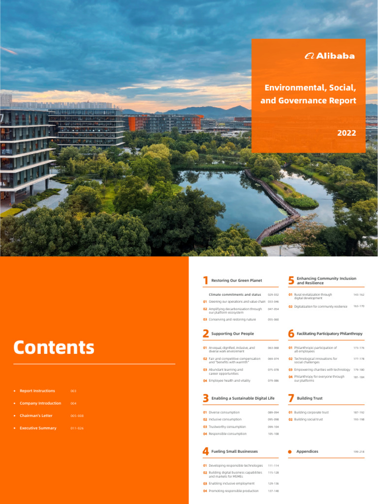 2022 Alibaba Group Environmental, Social and Governance（ESG）Report | PDF