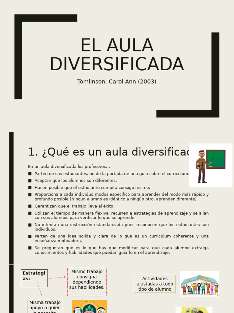 El Aula Diversificada 1, 3, 7 | PDF