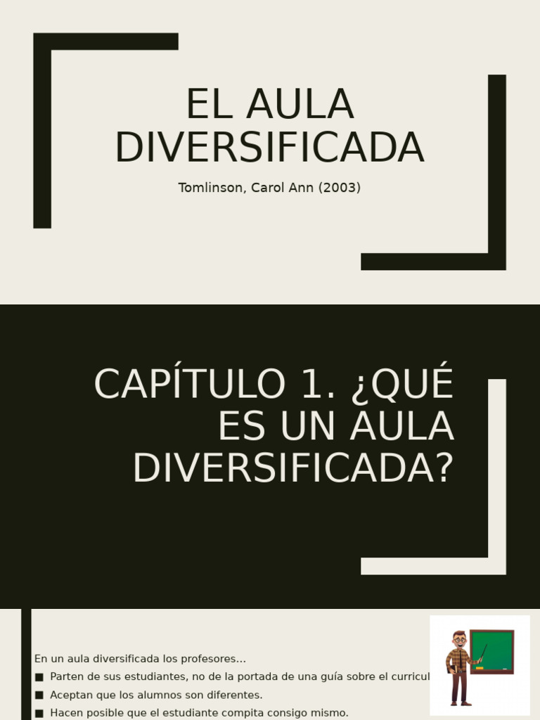 El Aula Diversificada Carol Ann Tomlinson Cap 2, 9 y 10 Manuel | PDF
