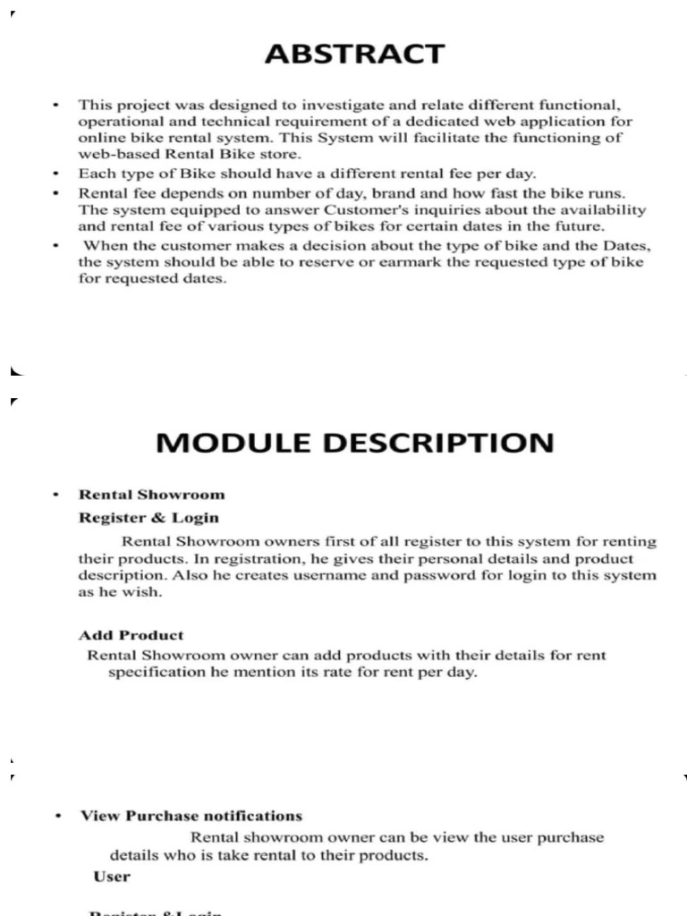 Bike Rental System | PDF