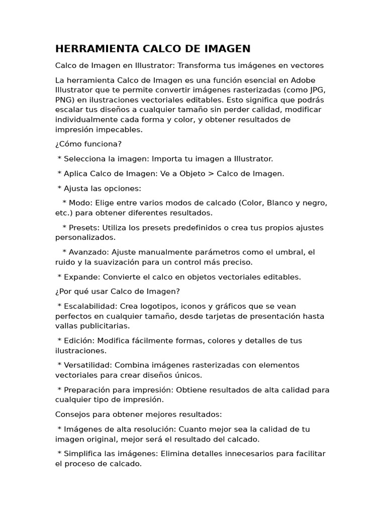 Informe Calco de Imagen | PDF