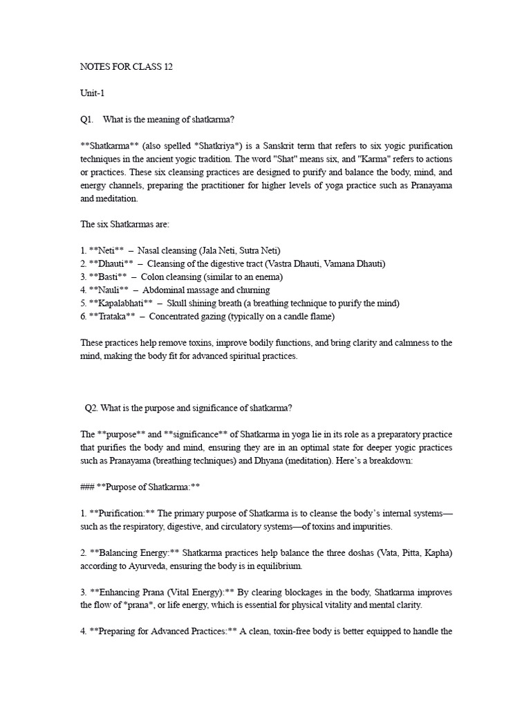 Notes For Class 12 1 | PDF