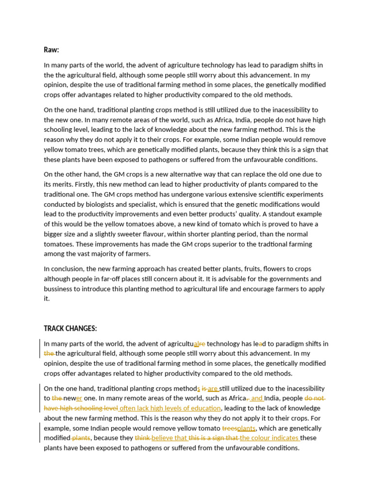 Writing Task 2 - Free Question GM Crops - 21-9-24 | PDF