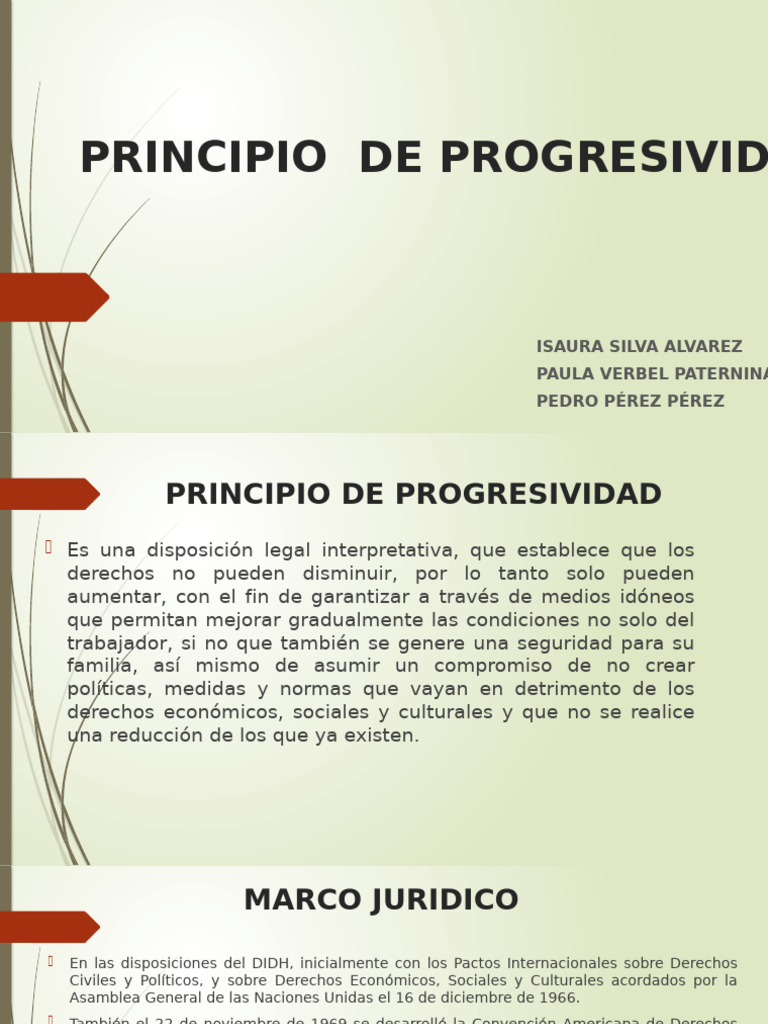 Principio de Progresividad. | PDF