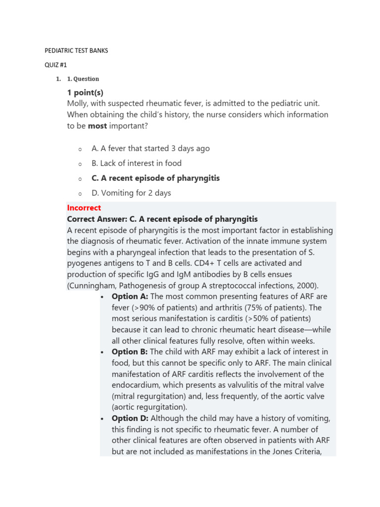 Pediatric Test Banks Nurseslabs | PDF