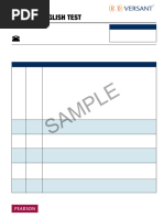 Versant Test Voice | PDF
