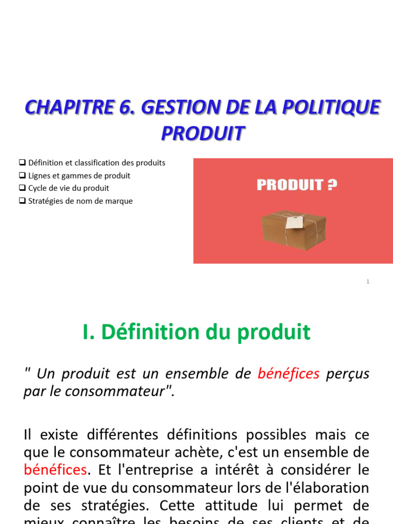 Gestion de La Politique Produit Version PDF | PDF