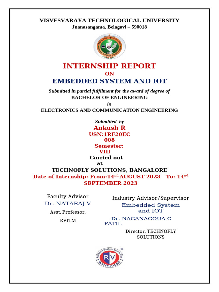 Ankush - Internship Report Final | PDF