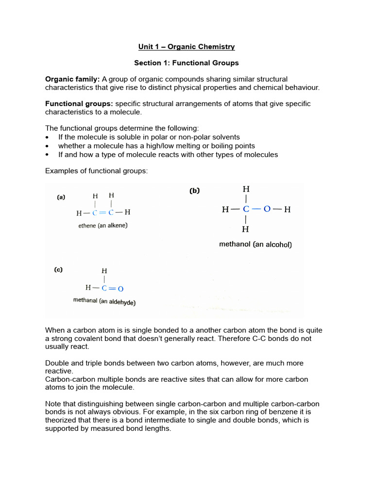 1 Functional Groups | PDF