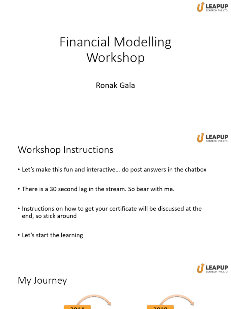 Financial Modelling Workshop Guide | PDF | Financial Markets | Private ...