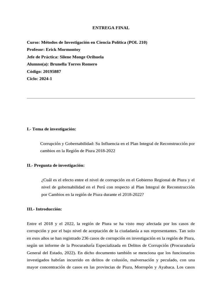 Torres - Romero - 20195887 - Entrega Final | PDF