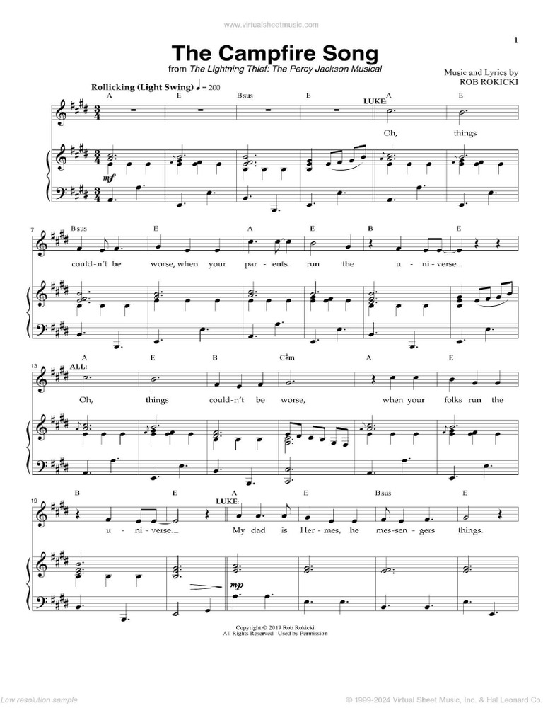 Campfire Song Preview | PDF