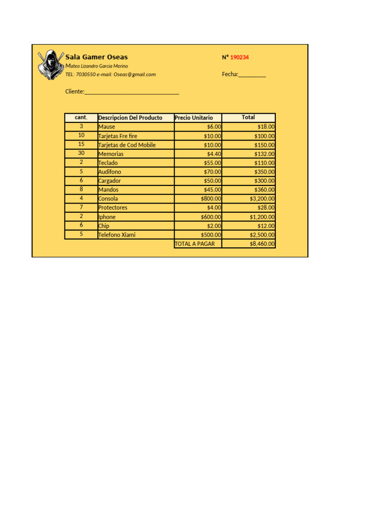 Factora Gamer Info | PDF