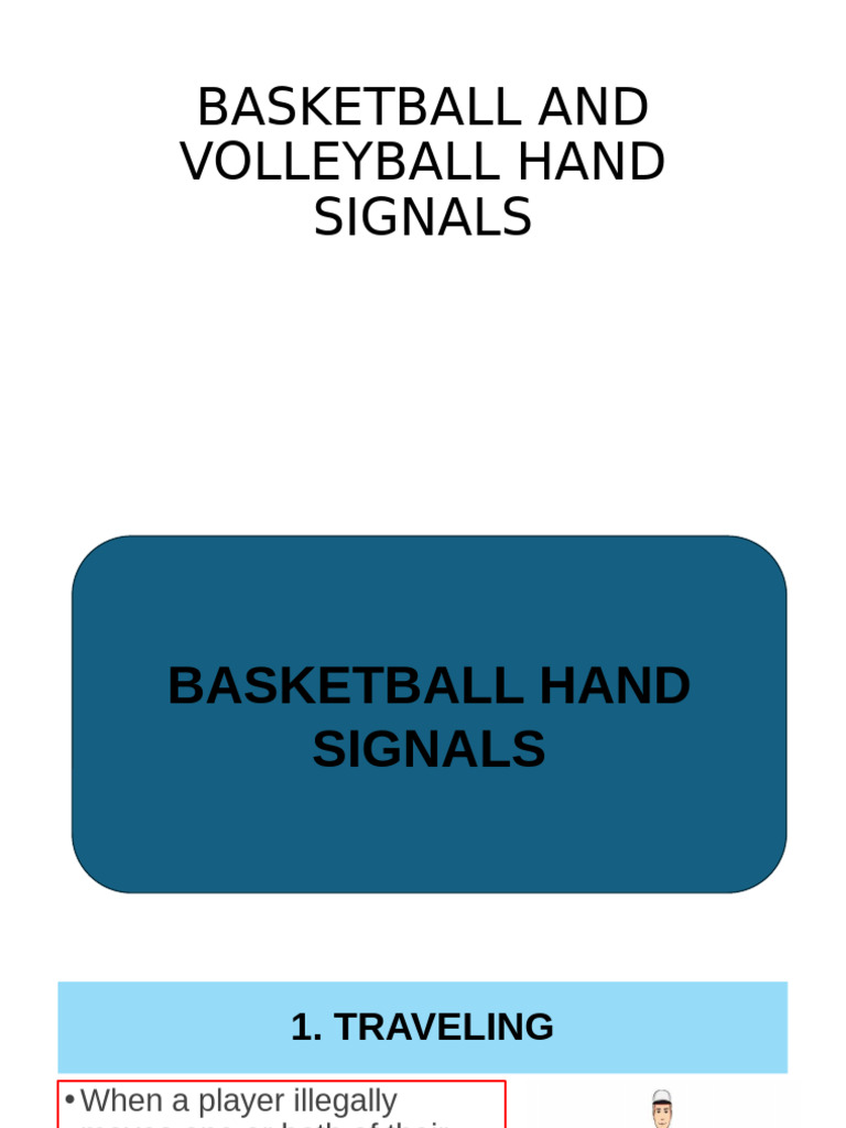 Basketball and Volleyball Hand Signals | PDF
