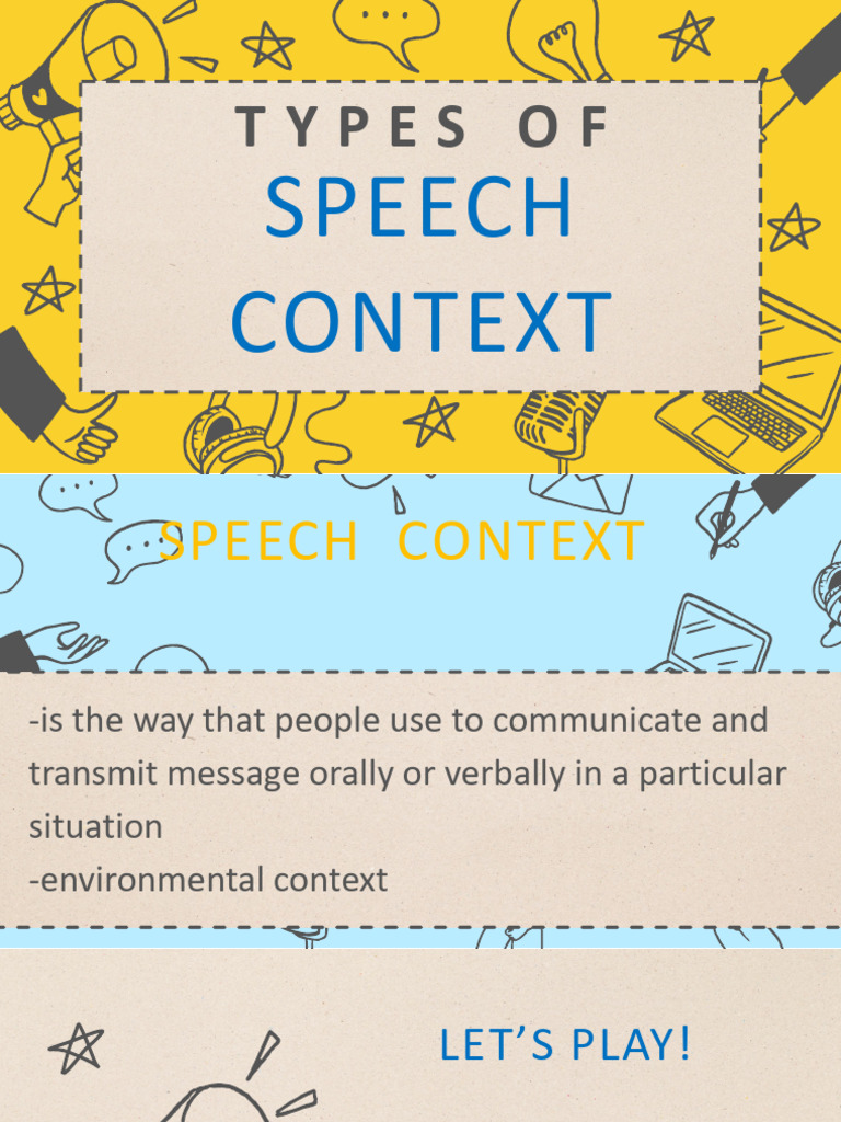 9 Types of Speech Context | PDF