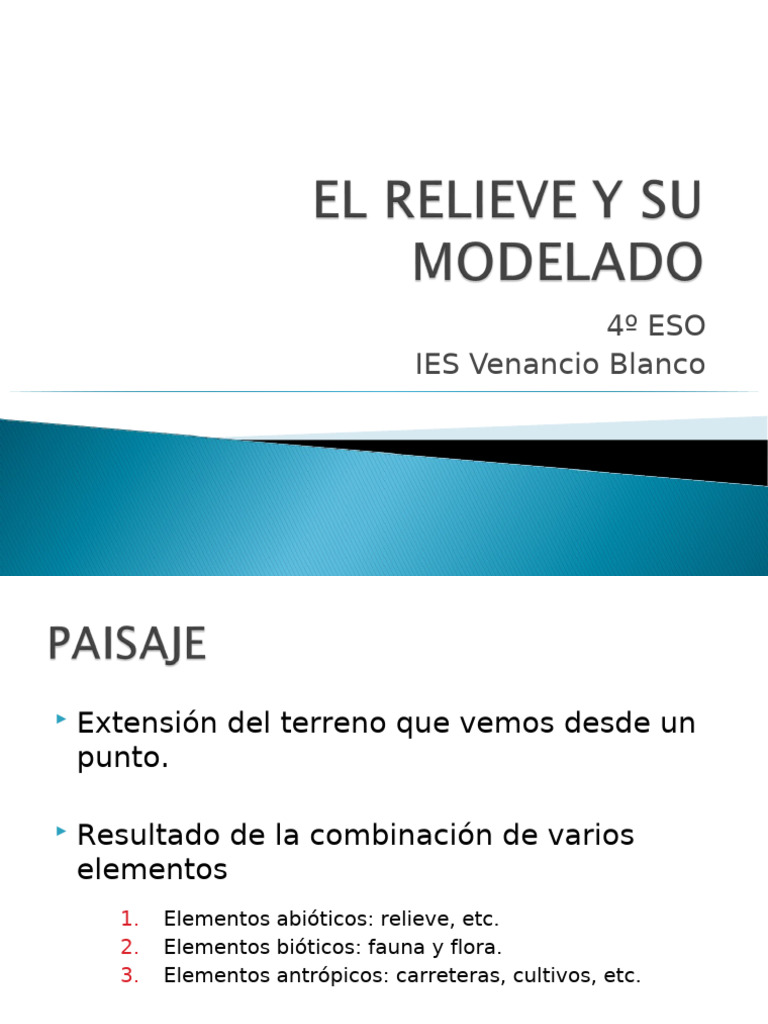 El Relieve y Su Modelado | PDF