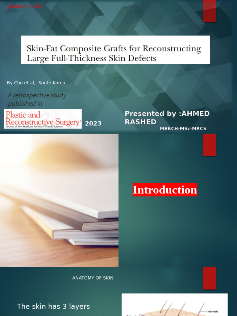 Skin-Fat Composite Grafts Overview | PDF | Skin | Anatomy