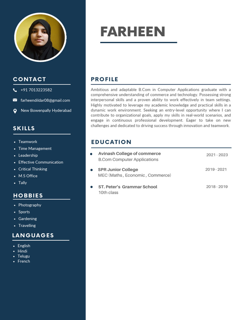 farheen resume | PDF