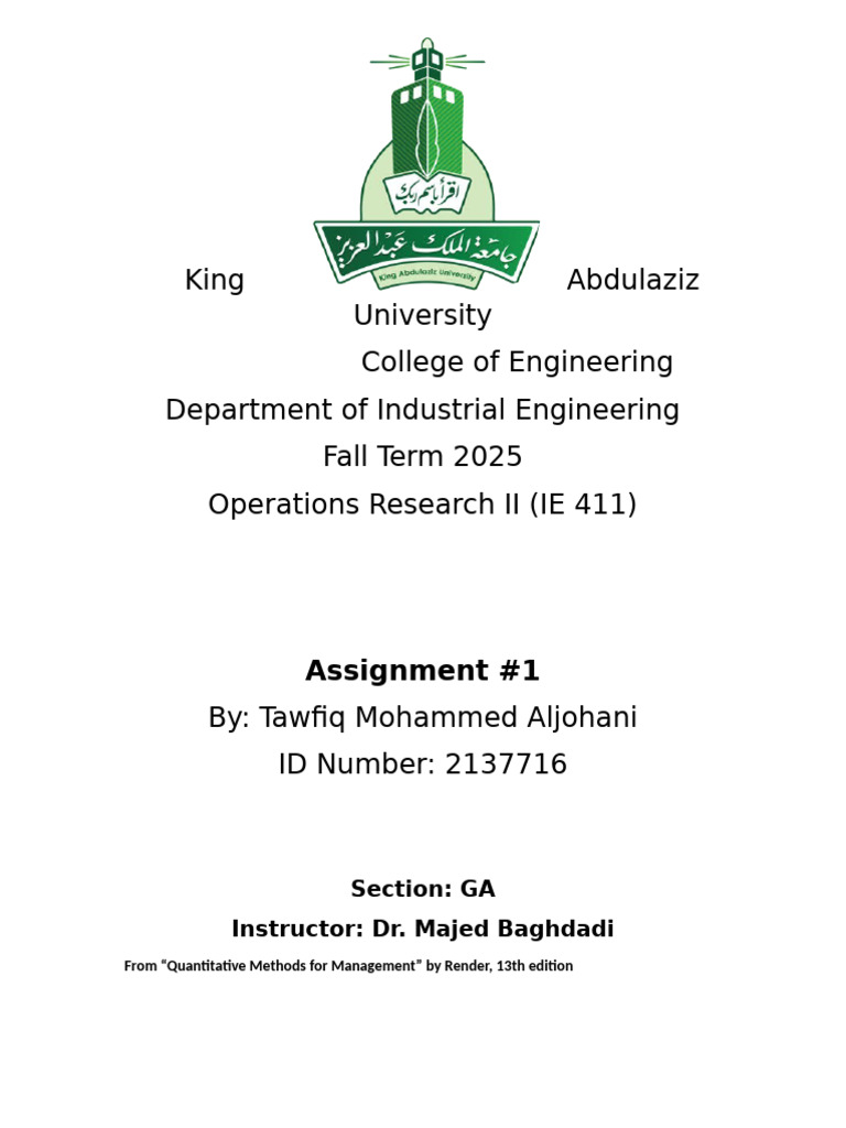 King Abdulaziz University College of Engineering Department of ...