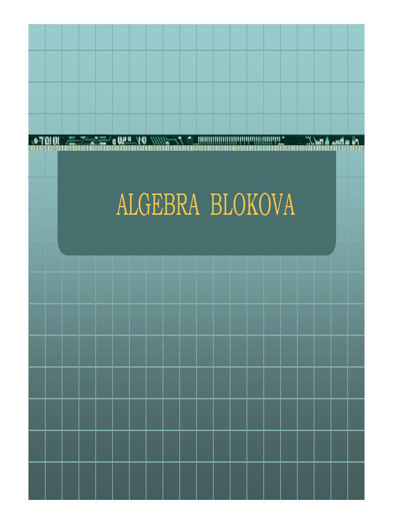 Algebra Blokova | PDF