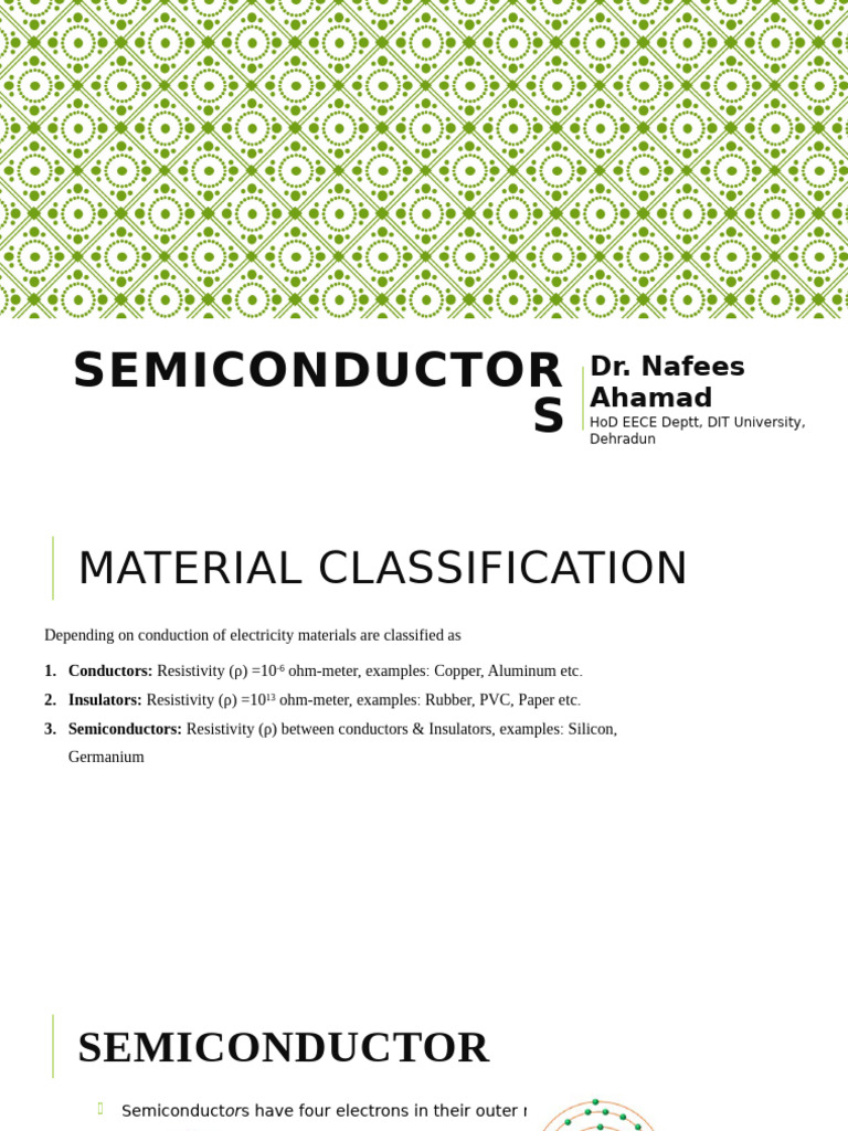 Unit 2 Semiconductors | PDF