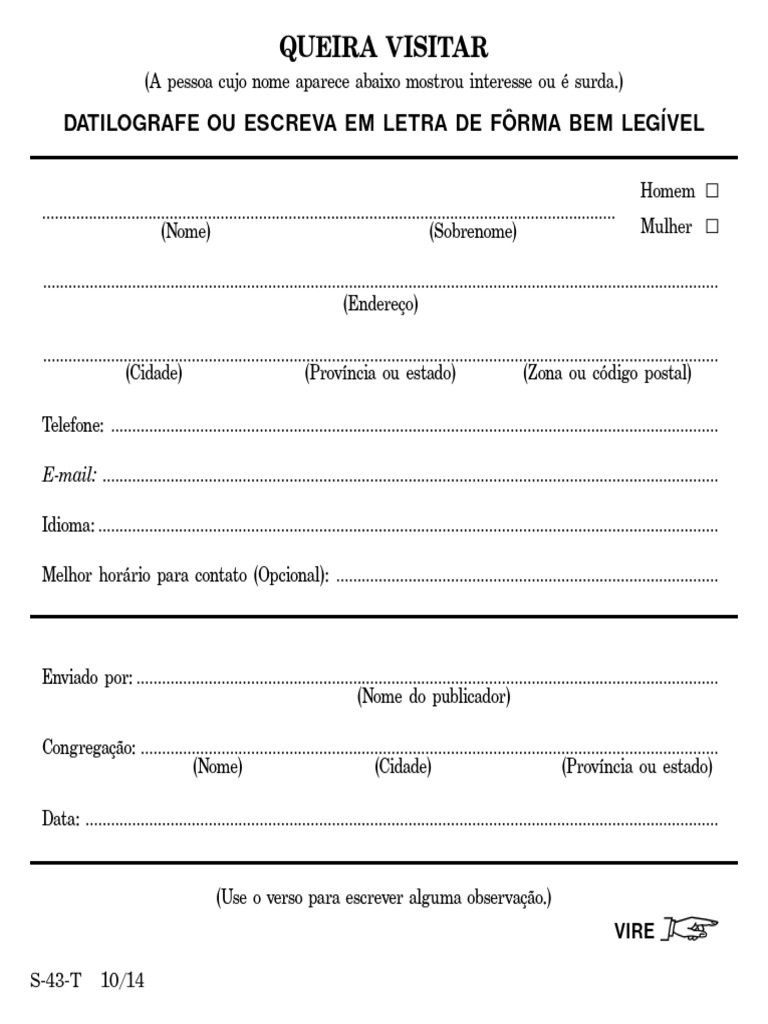 Guilherme: Datilografe Ou Escreva em Letra de F Orma Bem Leg Ivel | PDF