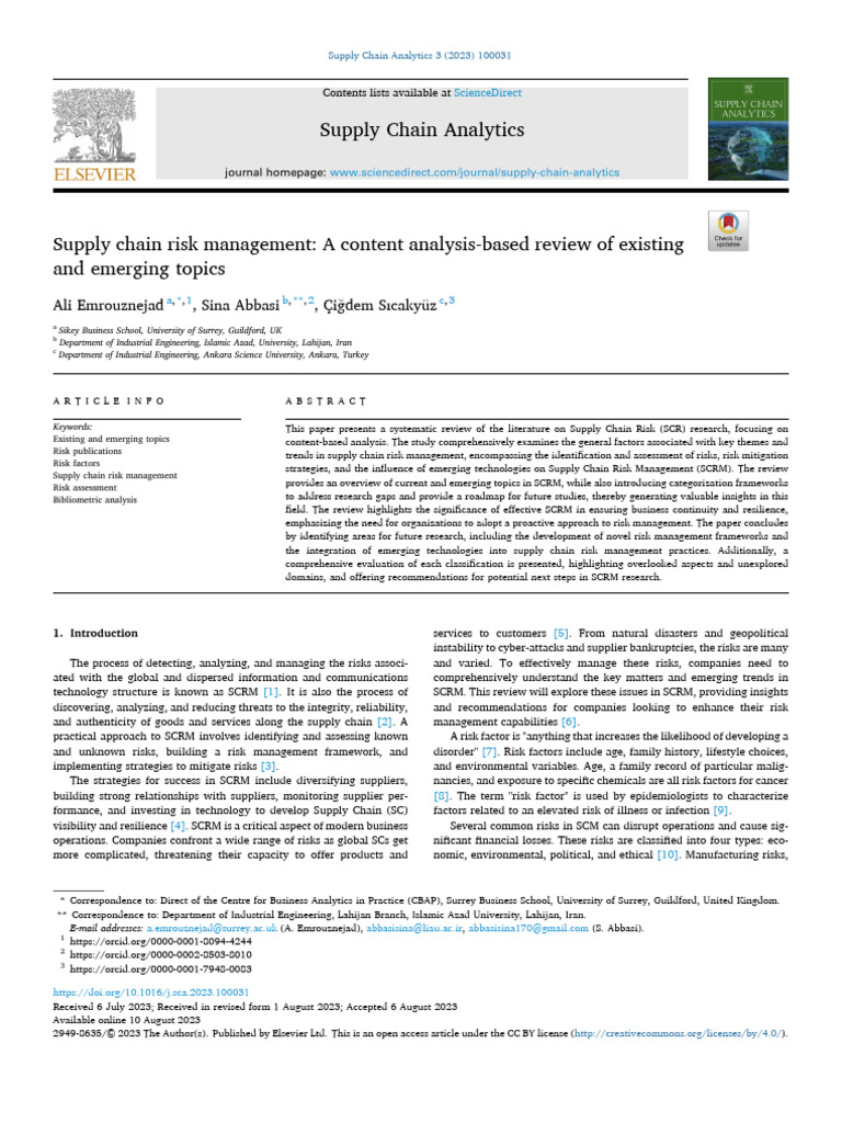 Key Paper | PDF | Risk Management | Risk