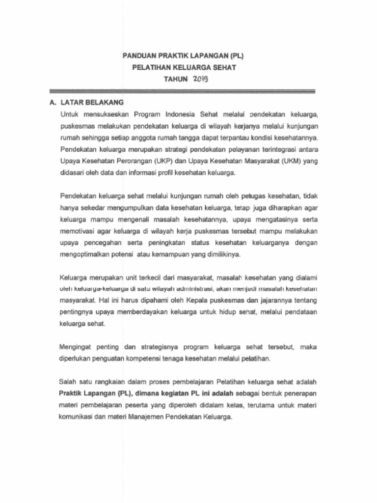 Panduan PKL Pelatihan KS DKI 2019 | PDF