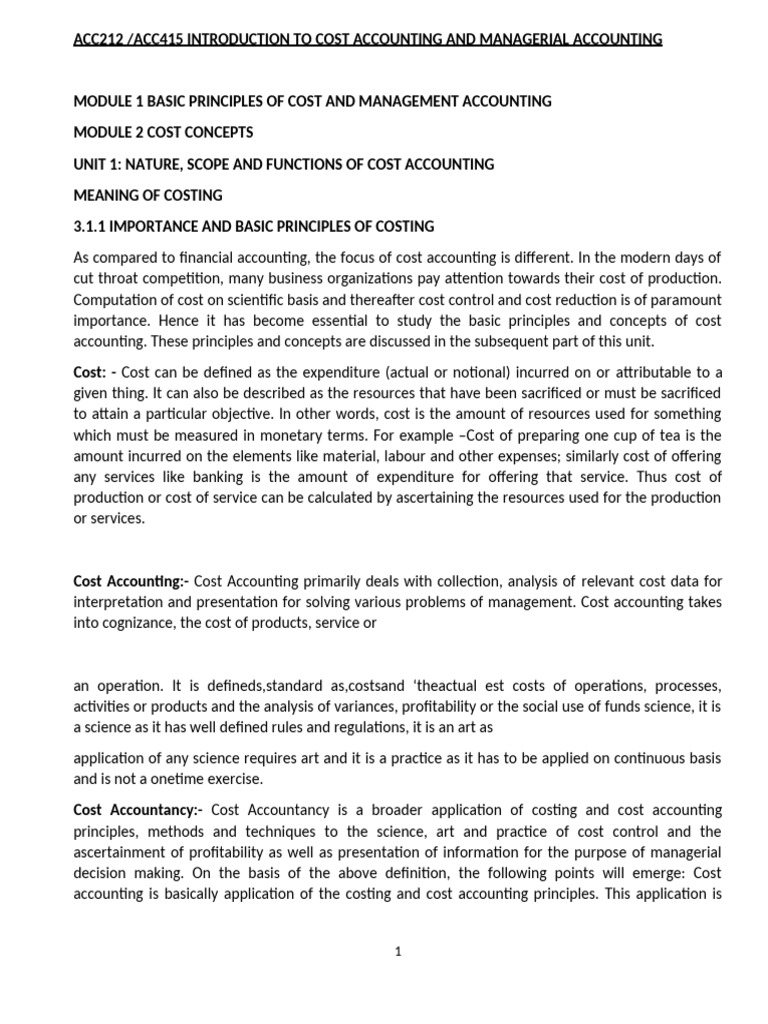 Cost Accounting and Management | PDF | Cost Accounting | Finance ...